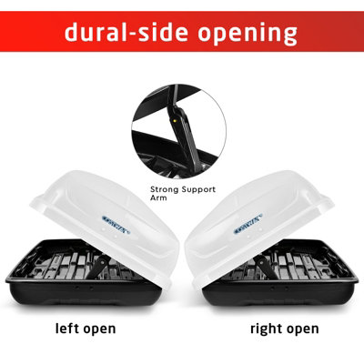 Costway 400L Car Roof Cargo Box SUVs Waterproof Carrier w/ Lock & Key ...