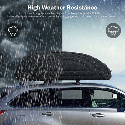 Costway 400L Waterproof Soft-Shell Car Roof Bag Foldable Rooftop Cargo ...