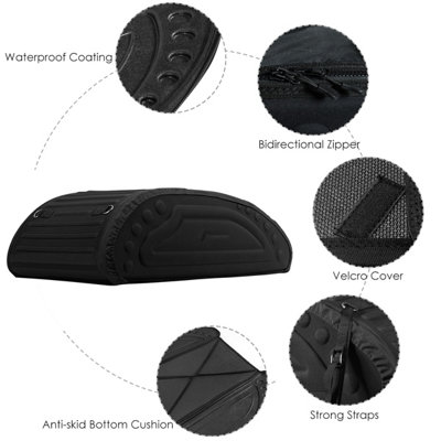 Costway 400L Waterproof Soft-Shell Car Roof Bag Foldable Rooftop Cargo ...