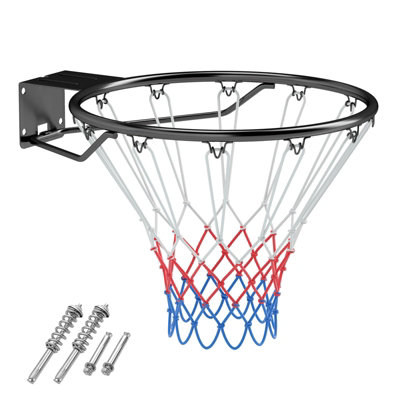 COSTWAY 45 CM Basketball Rim Replacement Wall Mounted Basketball Hoop