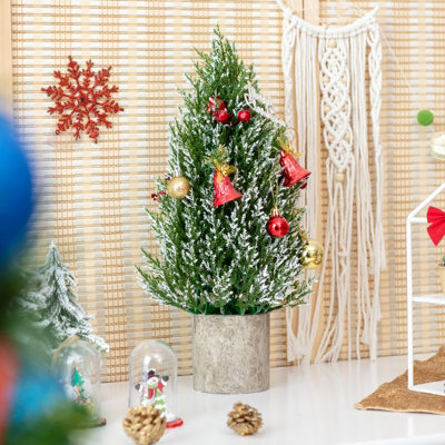 Costway 47CM Tabletop Christmas Tree Likelike Mini Xmas Tree Decor 170 ...