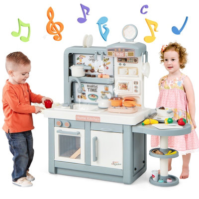 Costway 49PCS Kids Play Kitchen Children Pretend Role Play Toy Set ...