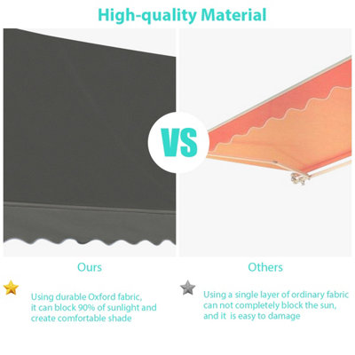 Costway 4M Telescopic Canopy Retractable Adjustable Outdoor Clamp ...