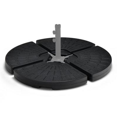 Costway 4Pcs Patio Cantilever Offset Umbrella Base 84kg Heavy-Duty ...