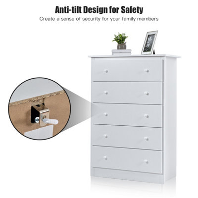 White dresser vertical store