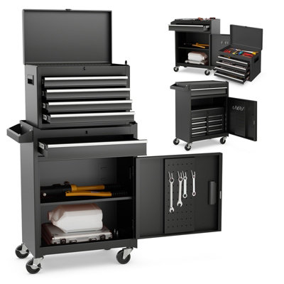 Costway 5-Drawer Rolling Tool Chest High Capacity Tool Storage Cabinet ...