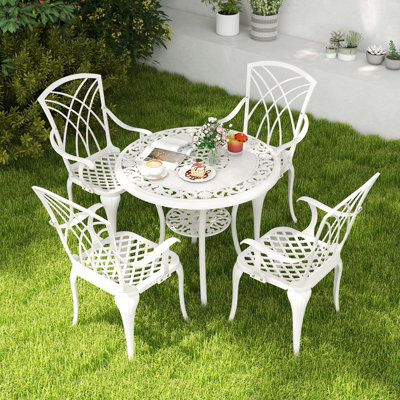 5 piece wrought iron patio set store