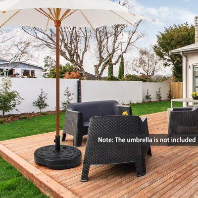 Costway 56cm Patio Fillable Umbrella Base Stand Water/Sand Fit Pole 38 ...