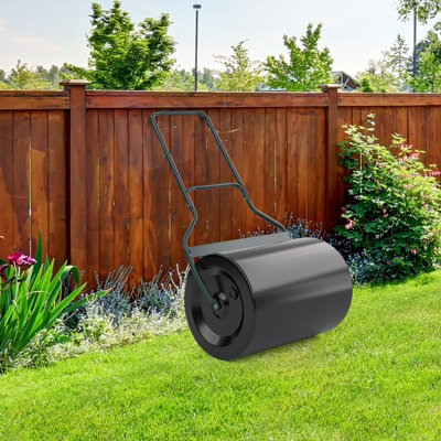 Costway 60L Steel Garden Lawn Roller Water Sand Filled Outdoor Grass ...