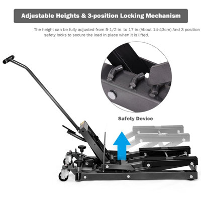 COSTWAY 680 kg Hydraulic Motorcycle/ATV Jack Lift Hoist Jacks Repair ...