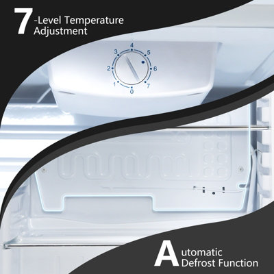 Costway 68L Compact Refrigerator Auto Defrost Reversible Door Mini ...
