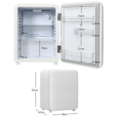 Costway 68L Compact Refrigerator Auto Defrost Reversible Door Mini ...