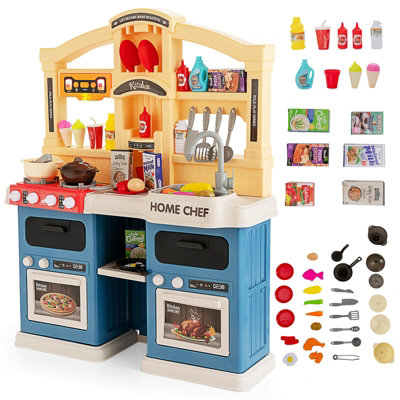 Costway 69PCS Kids Play Kitchen Children Pretend Role Play Toy Set ...
