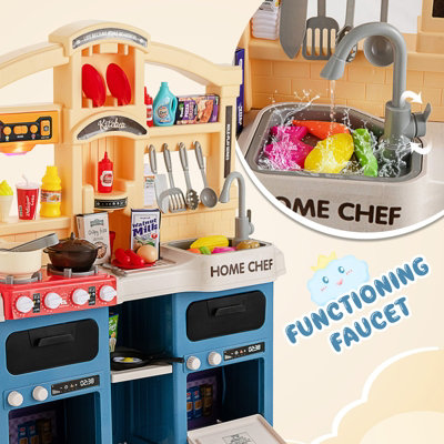 Costway 69PCS Kids Play Kitchen Children Pretend Role Play Toy Set ...