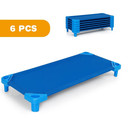 Costway 6PCS Stackable Daycare Cot Preschool Naptime Cot w/ Detachable Oxford Cloth | DIY at B&Q