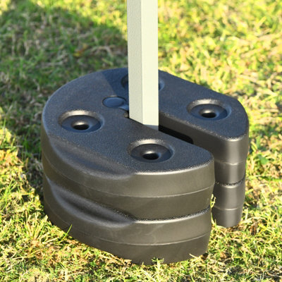 Costway 6PCS Weight Plates 2.4kg Canopy Weights Water & Sand Filled ...
