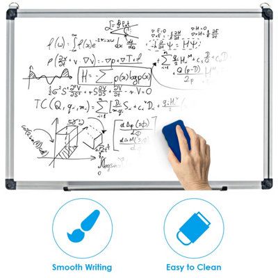 COSTWAY 70 x 50 cm Dry Erase Board Wall Mounted Magnetic Whiteboard ...