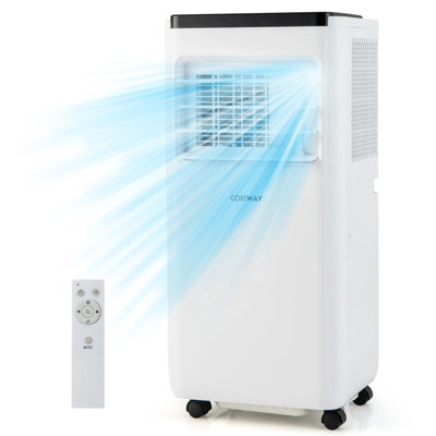 Costway 7000 BTU Portable Air Conditioner Mobile AC Unit 24H Timer w ...