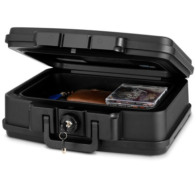 Costway 7L Fire & Water Resistant Security Safe Portable Safe Box Safe ...