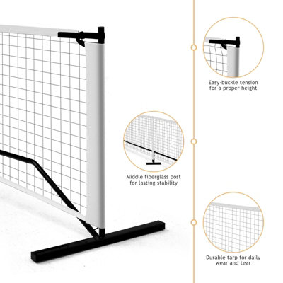 COSTWAY 7m Portable Pickleball Net System Regulation Pickleball Game ...