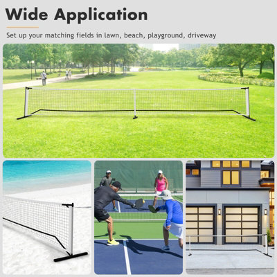 COSTWAY 7m Portable Pickleball Net System Regulation Pickleball Game ...