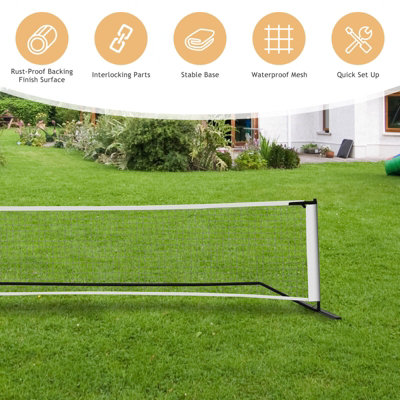 COSTWAY 7m Portable Pickleball Net System Regulation Pickleball Game ...