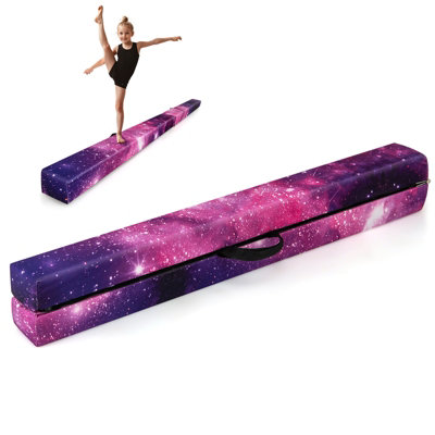 COSTWAY 8 FT Folding Gymnastic Beam Gymnastics Balance Beam-Magic Star