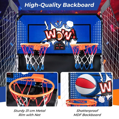 Costway 8 IN 1 Basketball Arcade Game Indoor Sport Basketball Arcade ...