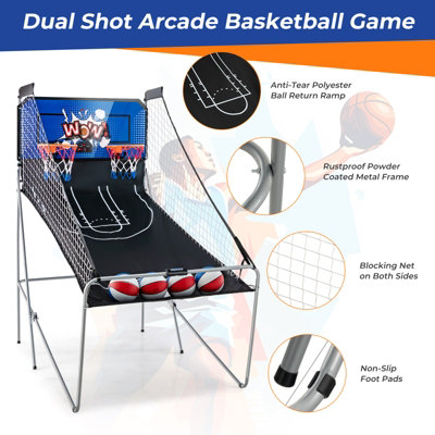 Costway 8 IN 1 Basketball Arcade Game Indoor Sport Basketball Arcade ...