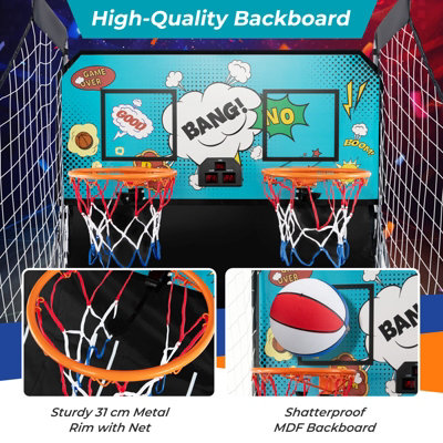 Costway 8 IN 1 Basketball Arcade Game Indoor Sport Basketball Arcade ...