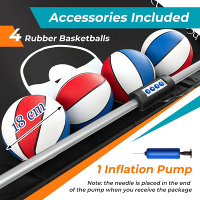 Costway 8 IN 1 Basketball Arcade Game Indoor Sport Basketball Arcade ...