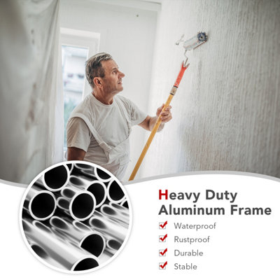 Costway Aluminum Folding Hop Up Work Platform Step Up Bench Ladder ...