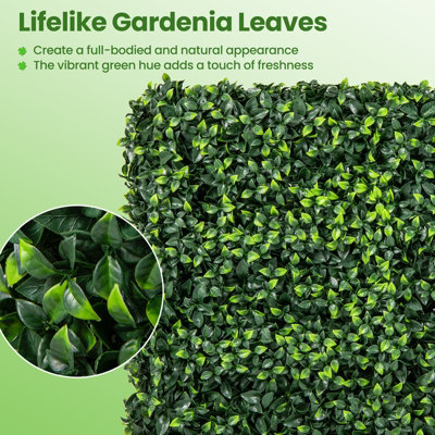 COSTWAY Artificial Plant Wall Fake Privacy Fence Plant Block Decoration ...