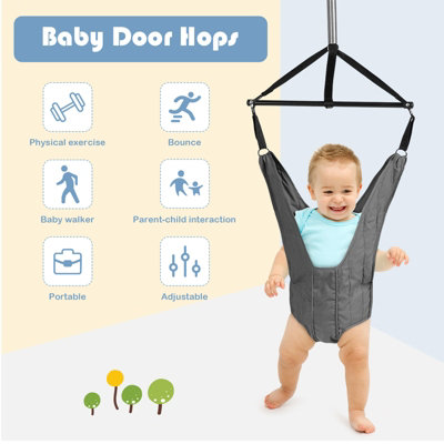 Costway Baby Activity Jumper Door Clamp Bounce Spring Length Adjustable Baby Swing Jump