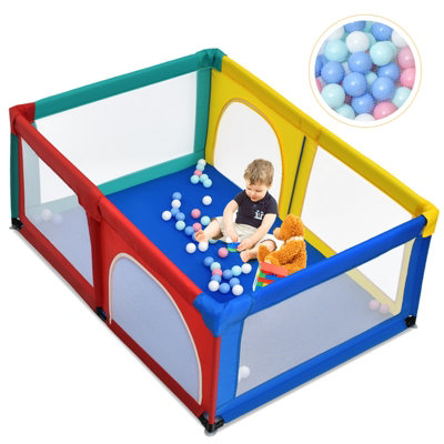 Costway Baby Playpen Kids Safety Yard Activity Center Colorful Infant ...