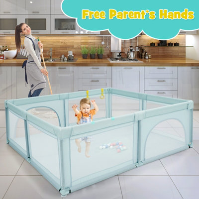 Costway Baby Playpen Large Safety Infant Activity Center W/ 50 PCS ...
