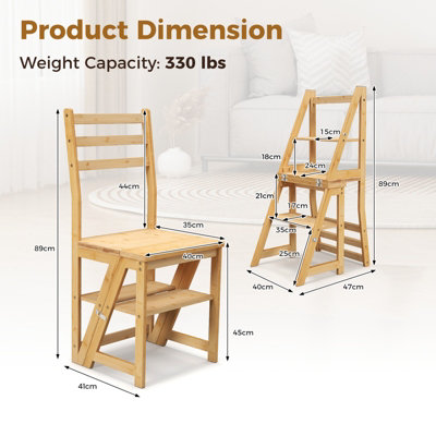 Convertible step ladder store