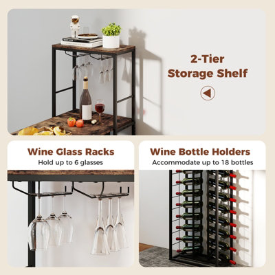 COSTWAY Bar Table with Foldable Tabletop Tall Kitchen Island Table with ...