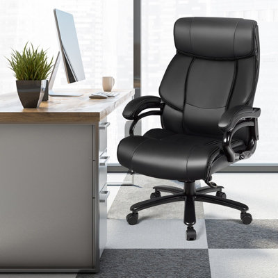 Costway Big Tall Office Chair Swivel Padded Executive Chair Ergonomic Computer Desk Chair Adjustable Height