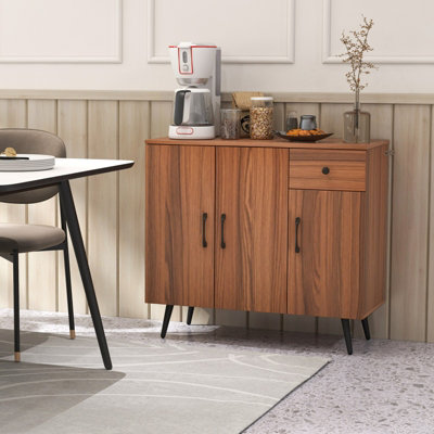 COSTWAY Buffet Sideboard Cabinet with 3 Doors & Drawer
