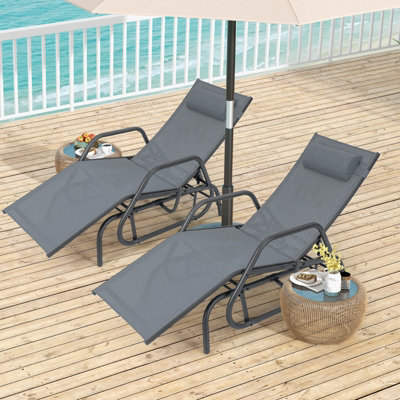 Best choice products adjustable outdoor chaise lounge chair for patio store