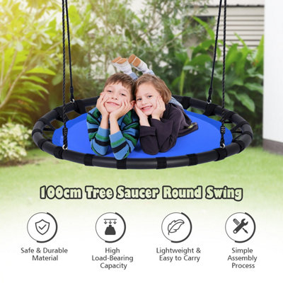 Costway Children Tree Swing Set 100cm Giant Round Nest Swings W ...