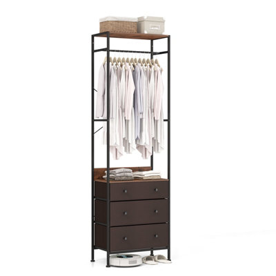 Costway Clothes Rack Freestanding Closet Organizer Clothing Stand Dresser