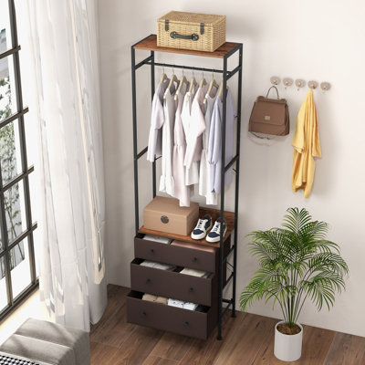 Costway Clothes Rack Freestanding Closet Organizer Clothing Stand Dresser