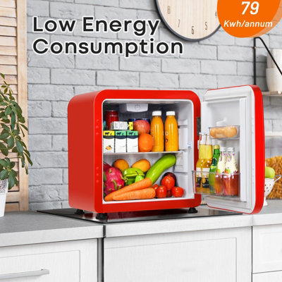 Costway Compact Freestanding Refrigerator Table Top Mini Fridge ...