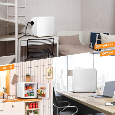 Costway Compact Freestanding Refrigerator Table Top Mini Fridge ...