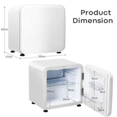 Costway Compact Freestanding Refrigerator Table Top Mini Fridge ...