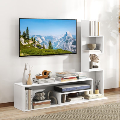 COSTWAY Cube TV Stand for TVs up to 50" Media Console Table with ...