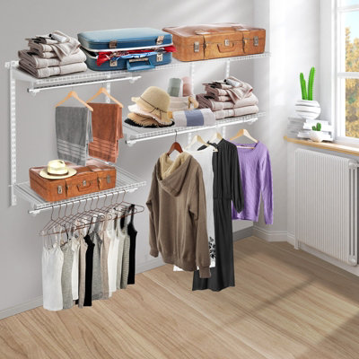 Costway Custom Closet Organizer Kit Smart Closet Organizer System Wall ...