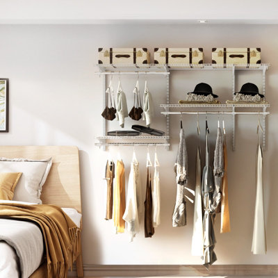 Costway Custom Closet Organizer Kit Smart Closet Organizer System Wall ...